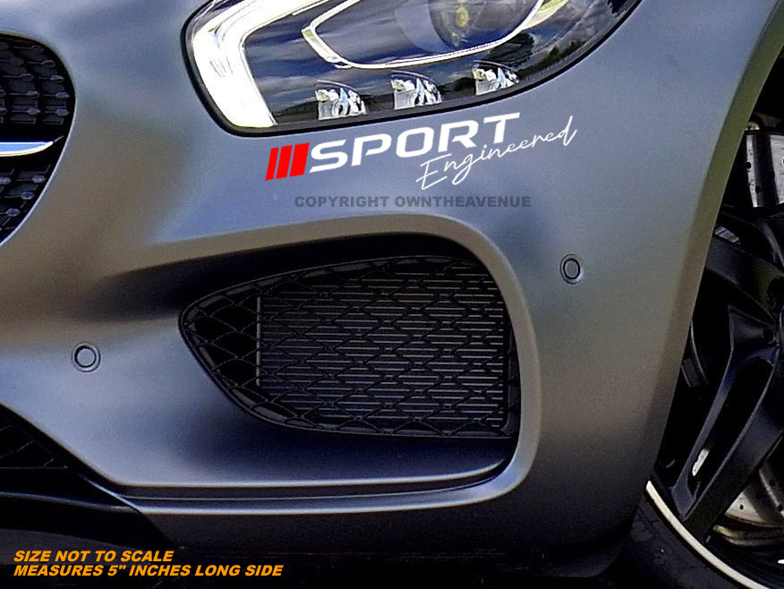 Sport Engineered Racing Stripe Euro Drifting Super Sports Car Sticker Decal | OwnTheAvenue