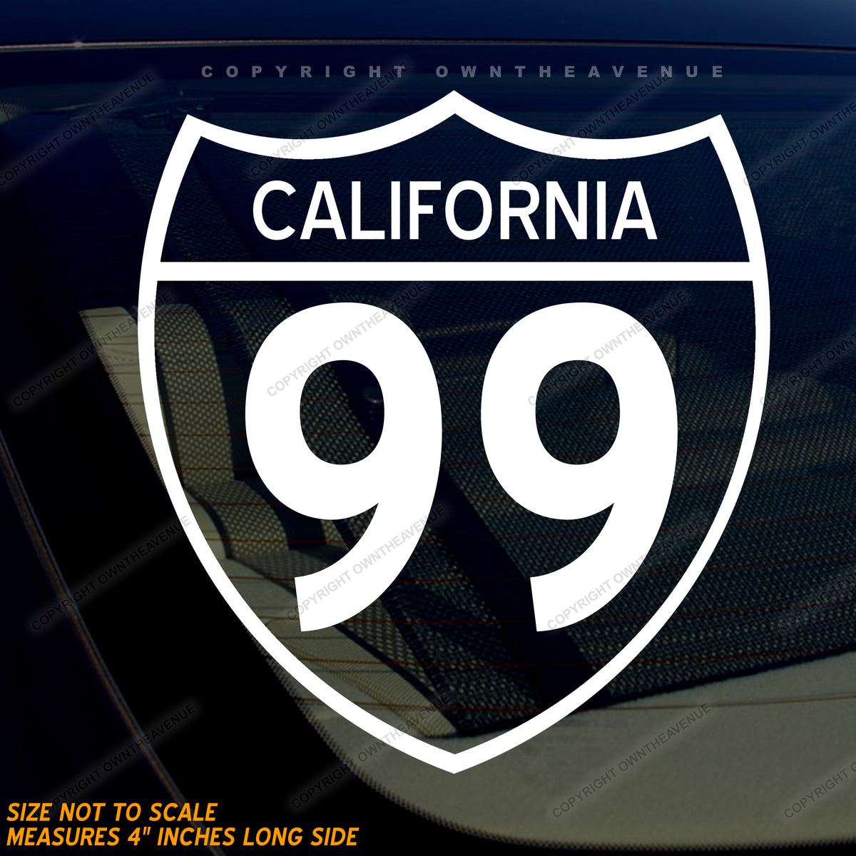 California Route 99 Highway Sign Car Truck Laptop Vinyl Sticker Decal 4 ...