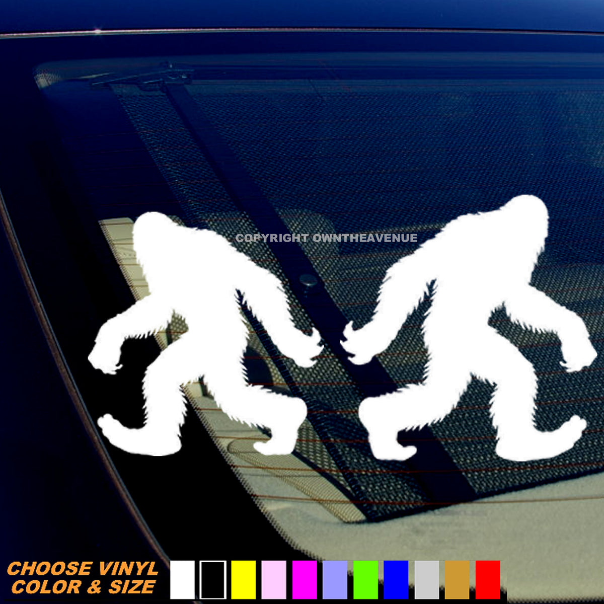 Left & Right Facing Bigfoot Car Truck Laptop Bumper Vinyl Decal ...