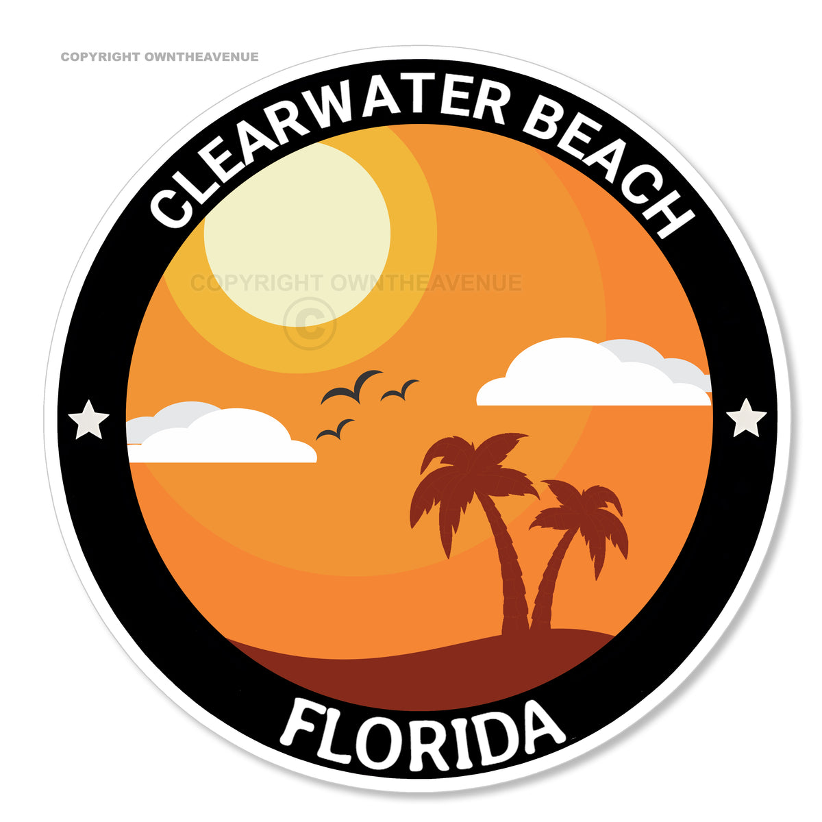 Clearwater Beach Florida Souvenir Car Truck Laptop Vinyl Sticker Decal