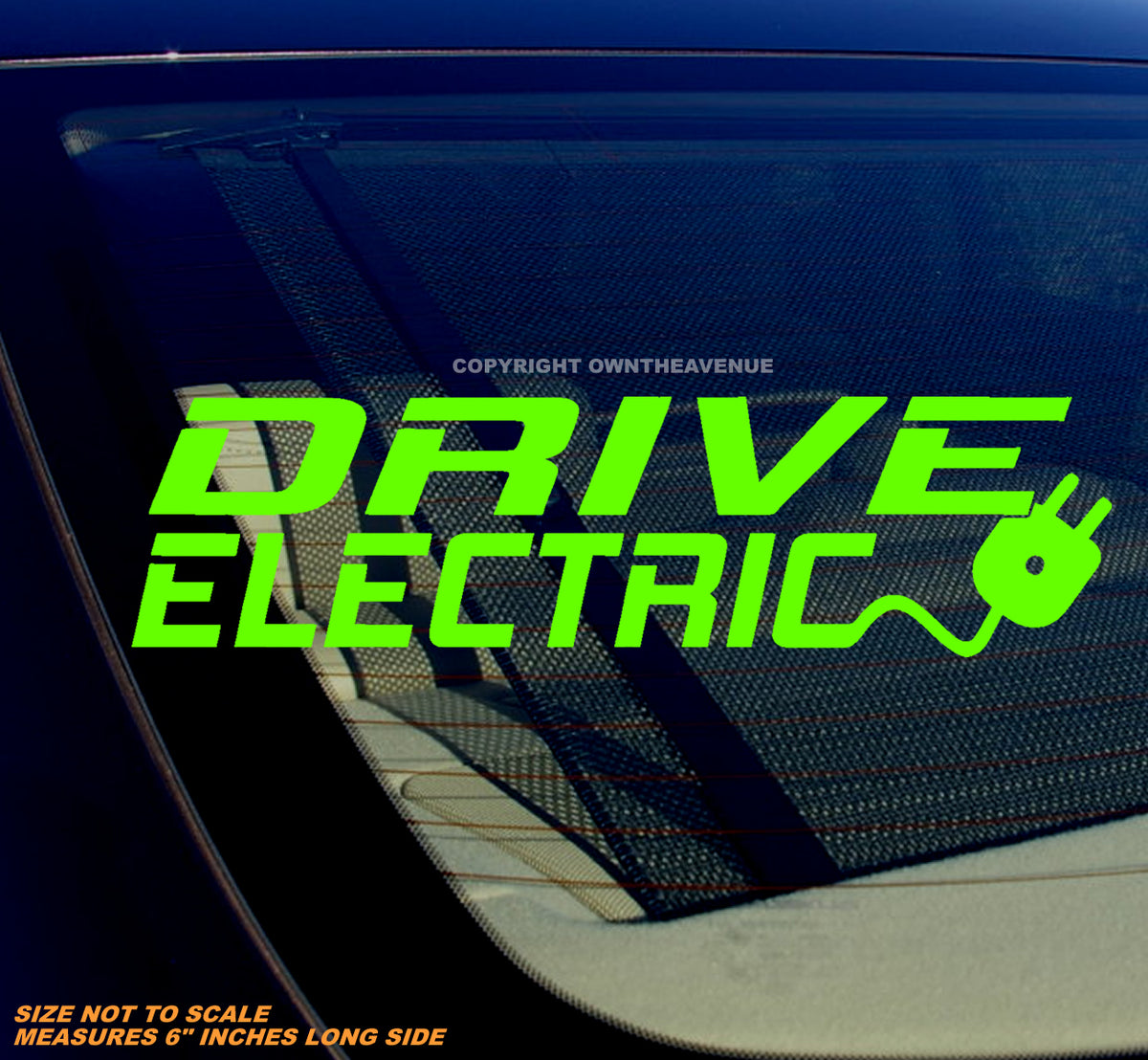Drive Electric EV Electric Vehicle Car Truck Vinyl Sticker Decal 6 ...