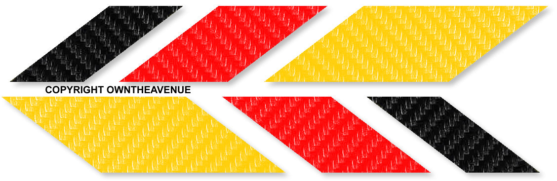 2Pcs German Stripes Carbon Vinyl Racing Germany Euro Vinyl Sticker ...