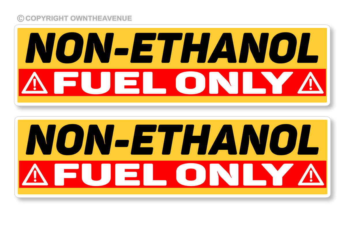 x2 Non-Ethanol Fuel Only Gasoline Gas Truck Tank Can Diesel Vinyl ...