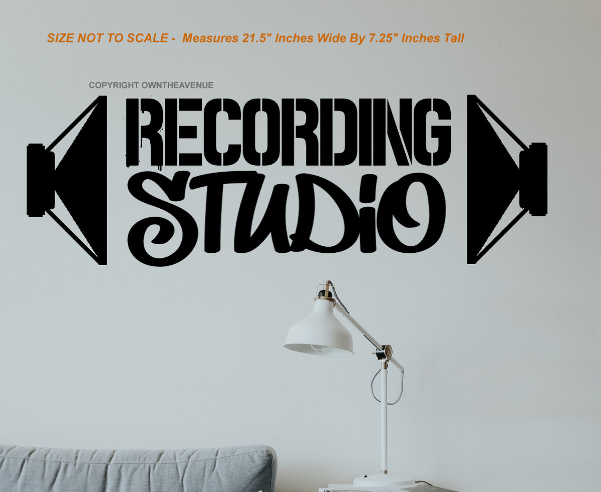 Recording Studio Music Hip Hop Subwoofer Wall Decor Decal For Business ...
