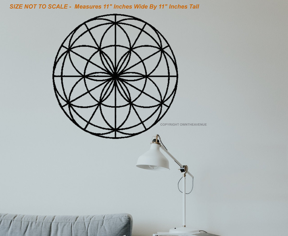 Sacred Geometry Math Wall Decor Decal Model V01 - 11" x 11" Inches ...
