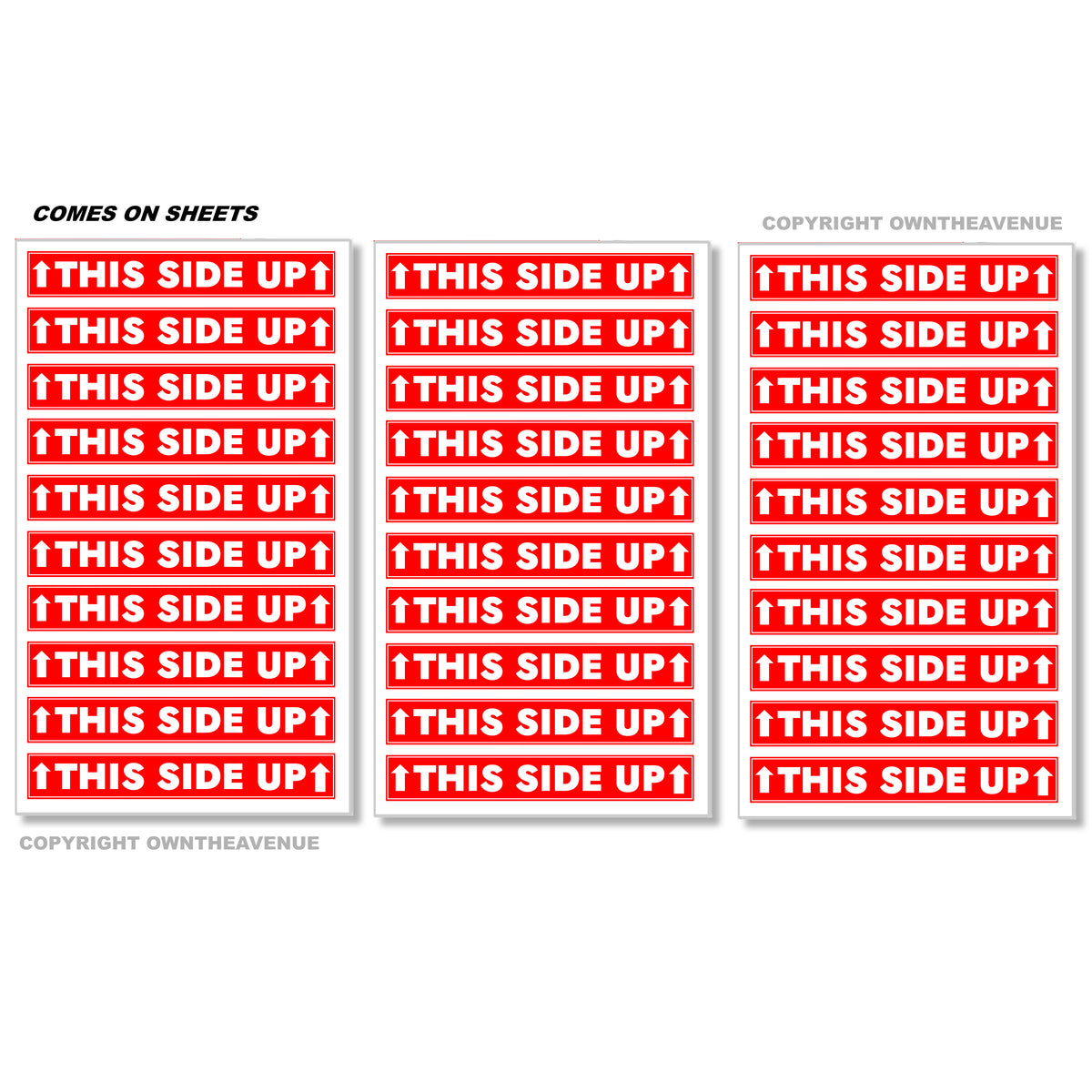 x100 This Side Up Packaging Safety Vinyl Sticker Labels Decals 3 ...