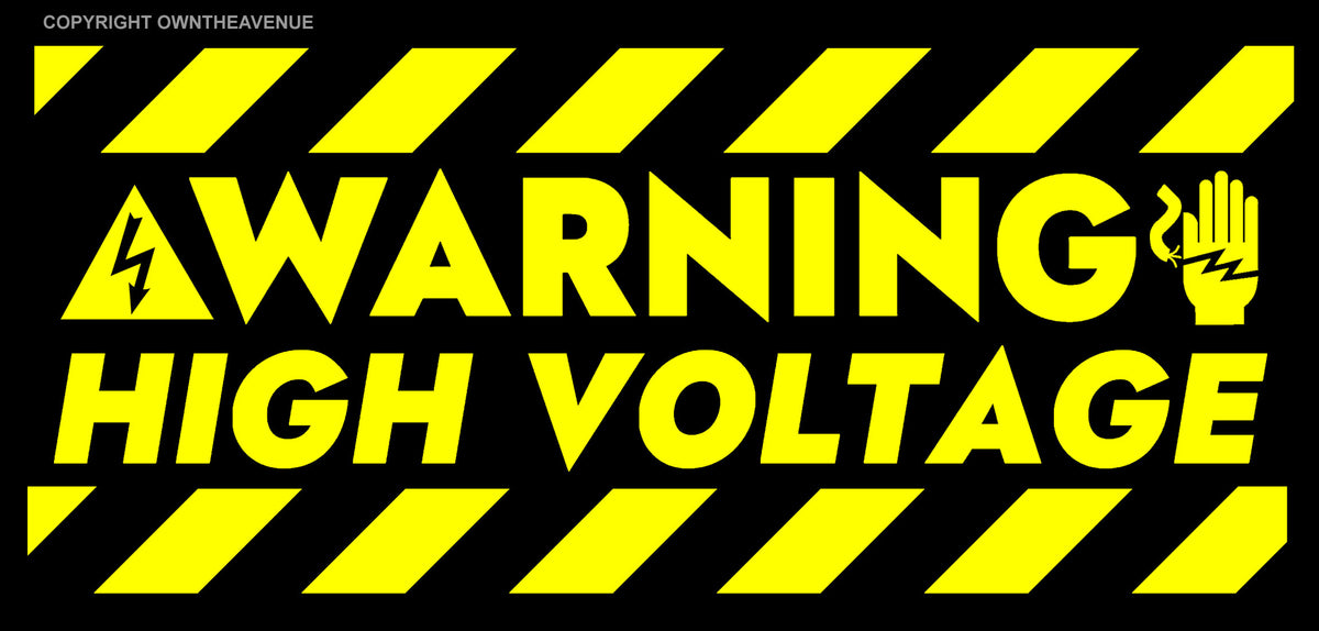 High Voltage Yellow Decal Safety Danger Caution Warning Sticker 6" V-04 ...