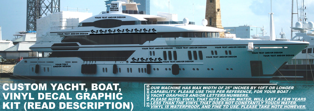Custom boat, yacht, sail / sailing vinyl decal stickers - Graphics ...