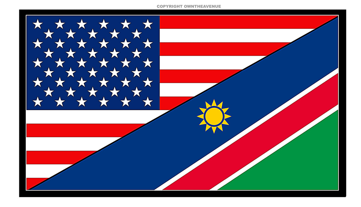 USA American Namibia Namibian World Flag Country Vinyl Sticker Decal 3. ...