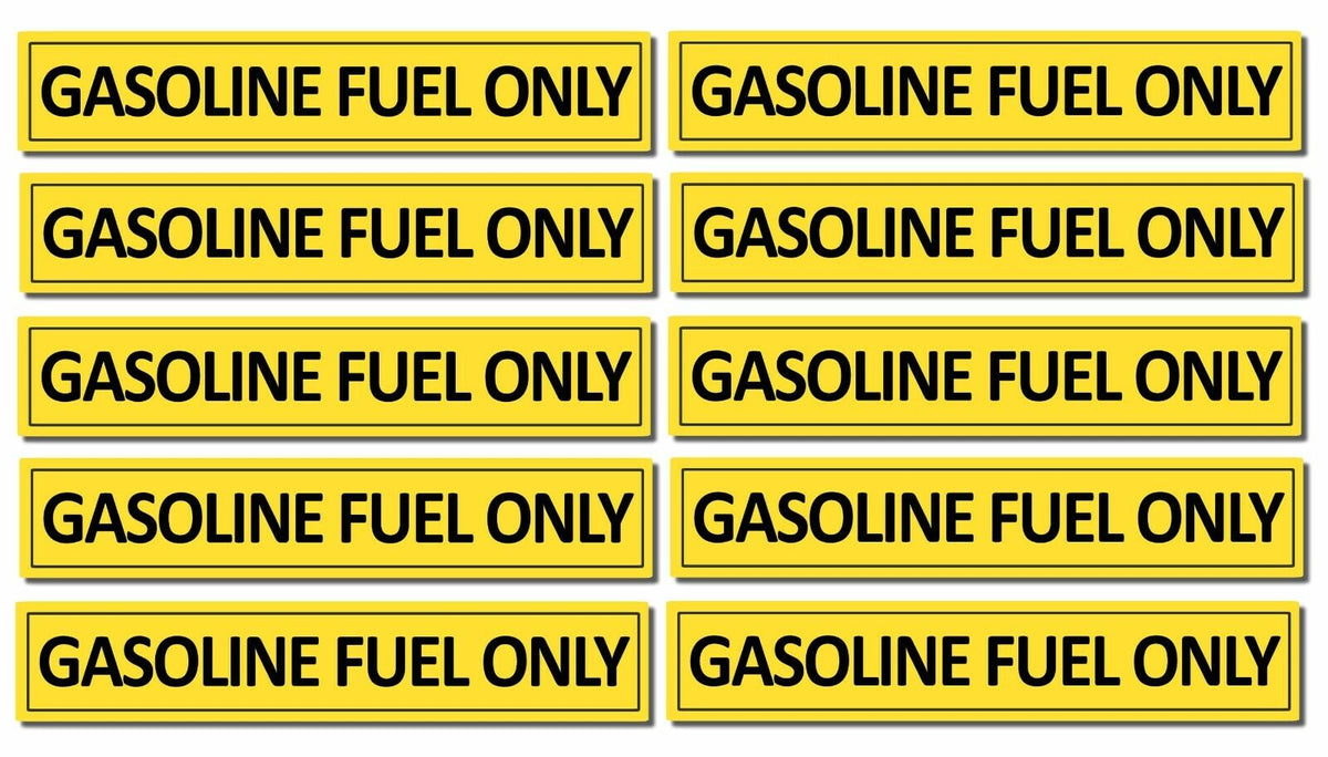 x10 Gasoline Gas Fuel Only Sticker Door Decal Truck Label Tank Vinyl ...