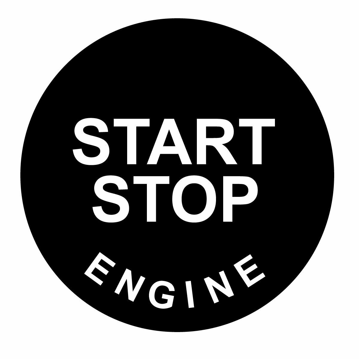 Stop Start Engine Button Decal Repair 1 Stop / Start Vinyl Sticker Dec