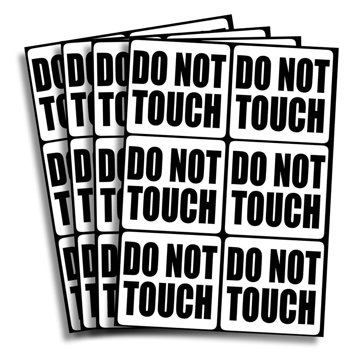 Do Not Touch Warning Stickers 25-1000 Pack Label Decal Gag Joke Funny ...