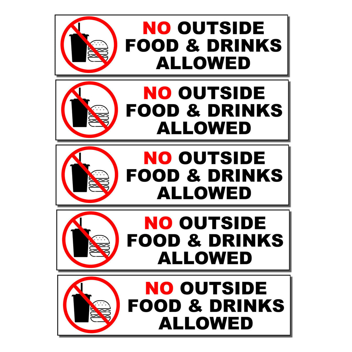 No Outside Food And Drink Decal Sticker