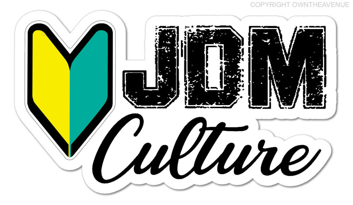 JDM Culture Drift Drag Drifting Wakaba Leaf Racing Vinyl Decal Sticker ...