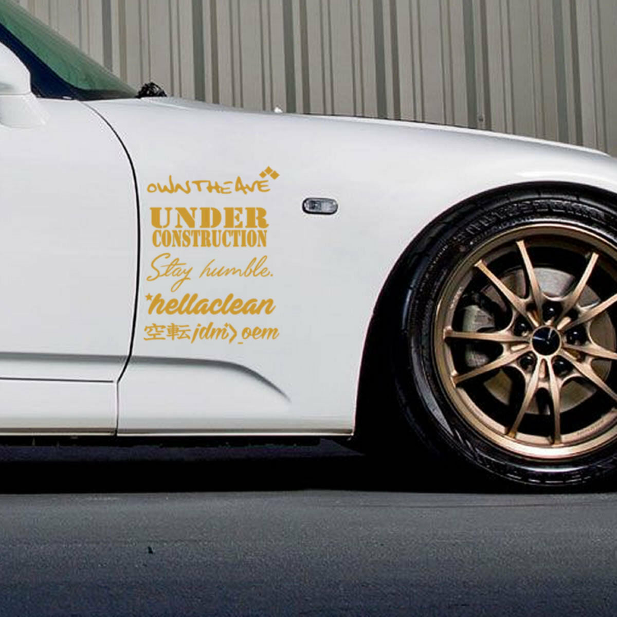 JDM Sponsor Vinyl Decal Sticker Pack of 5 Drift Race GOLD OwnTheAve ...